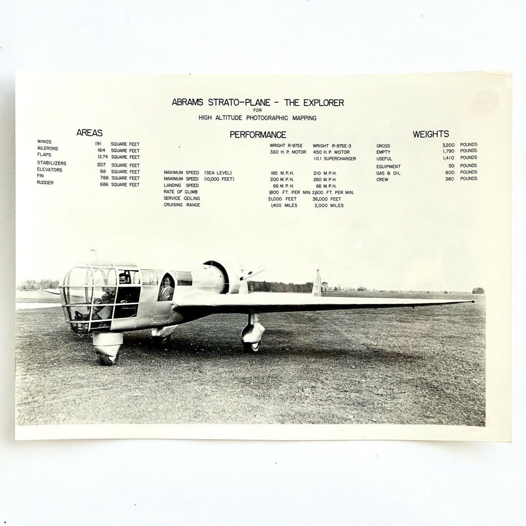 RARE Vintage ABRAMS Aerial Survey Corporation Michigan Stamped P1 ...