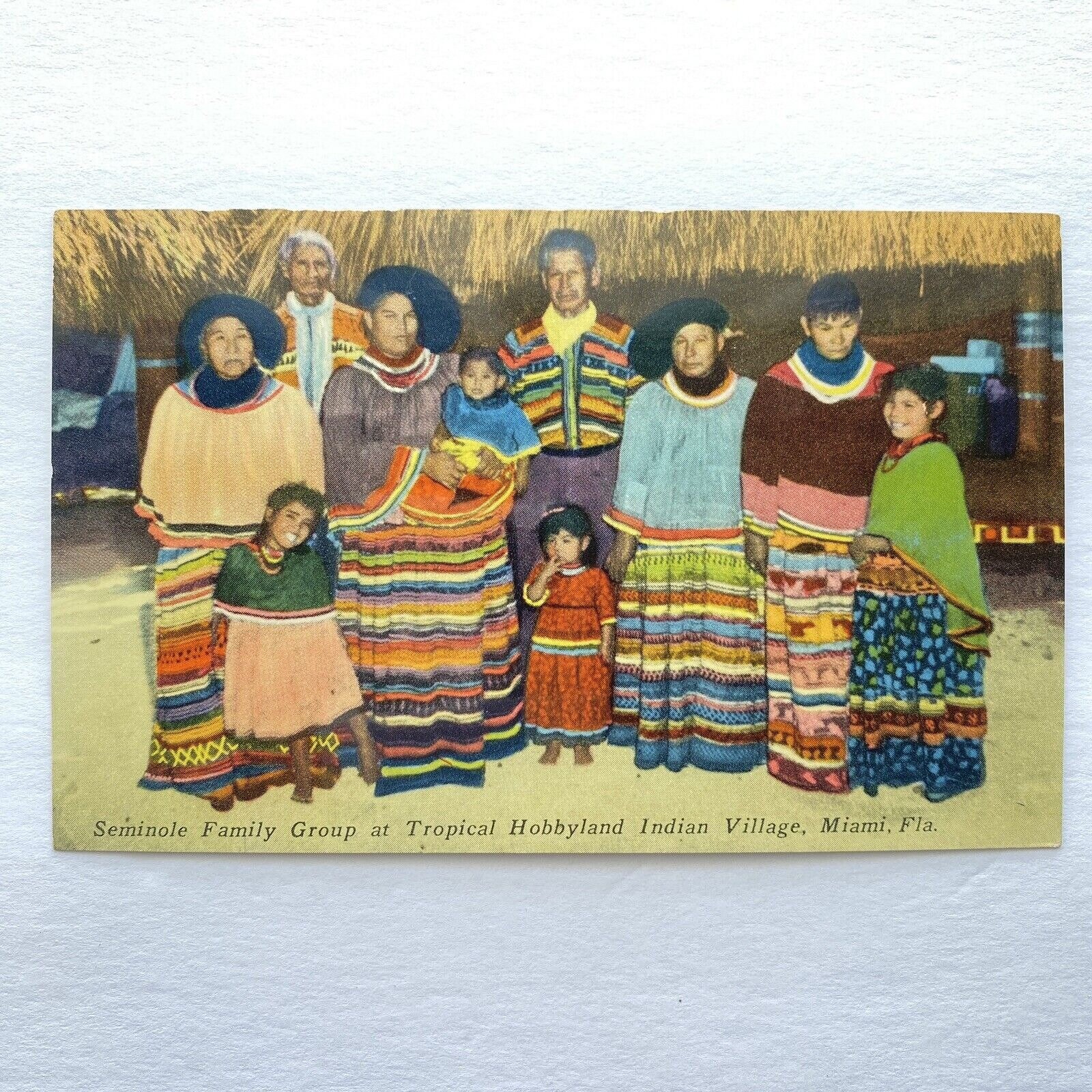 C1950 Seminole Indian Chief Sam Family Tropical Hobbyland Miami ...