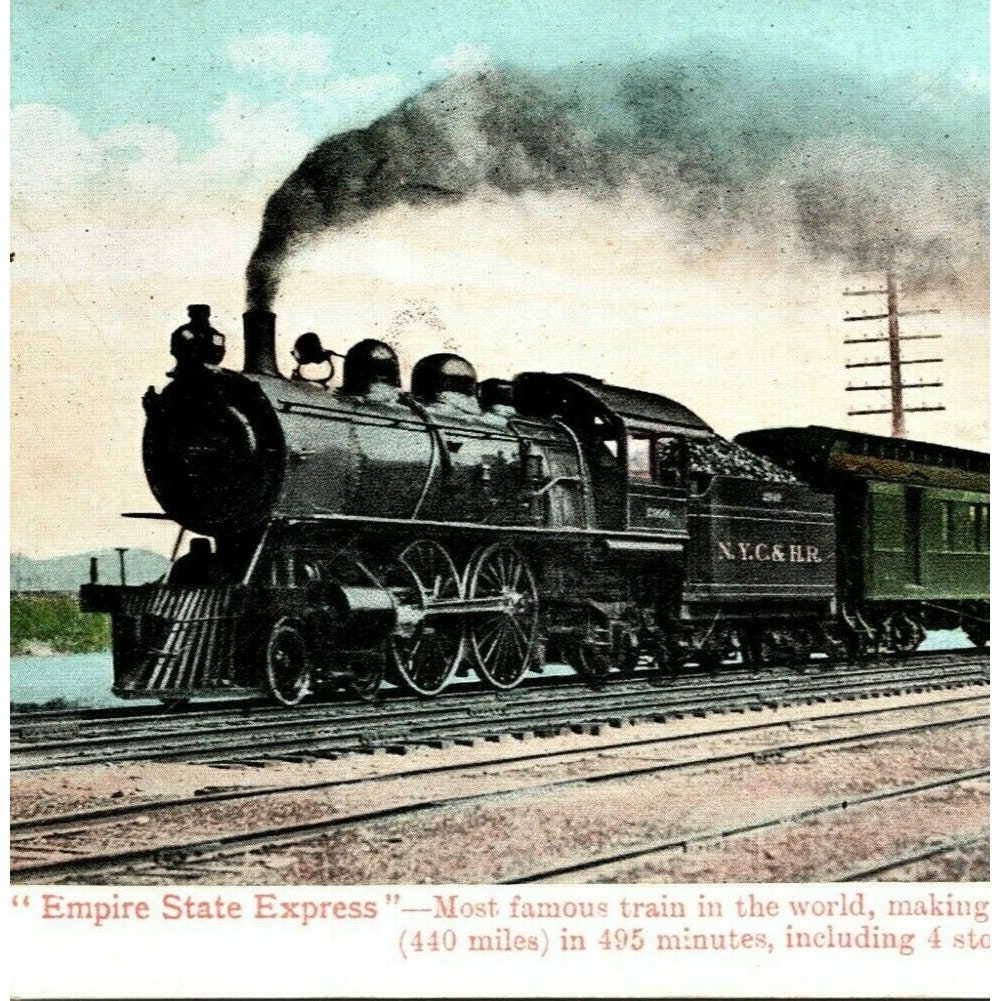 C1920 Train Empire State Express Postcard Souvenir Valentine Sons GB - Etsy