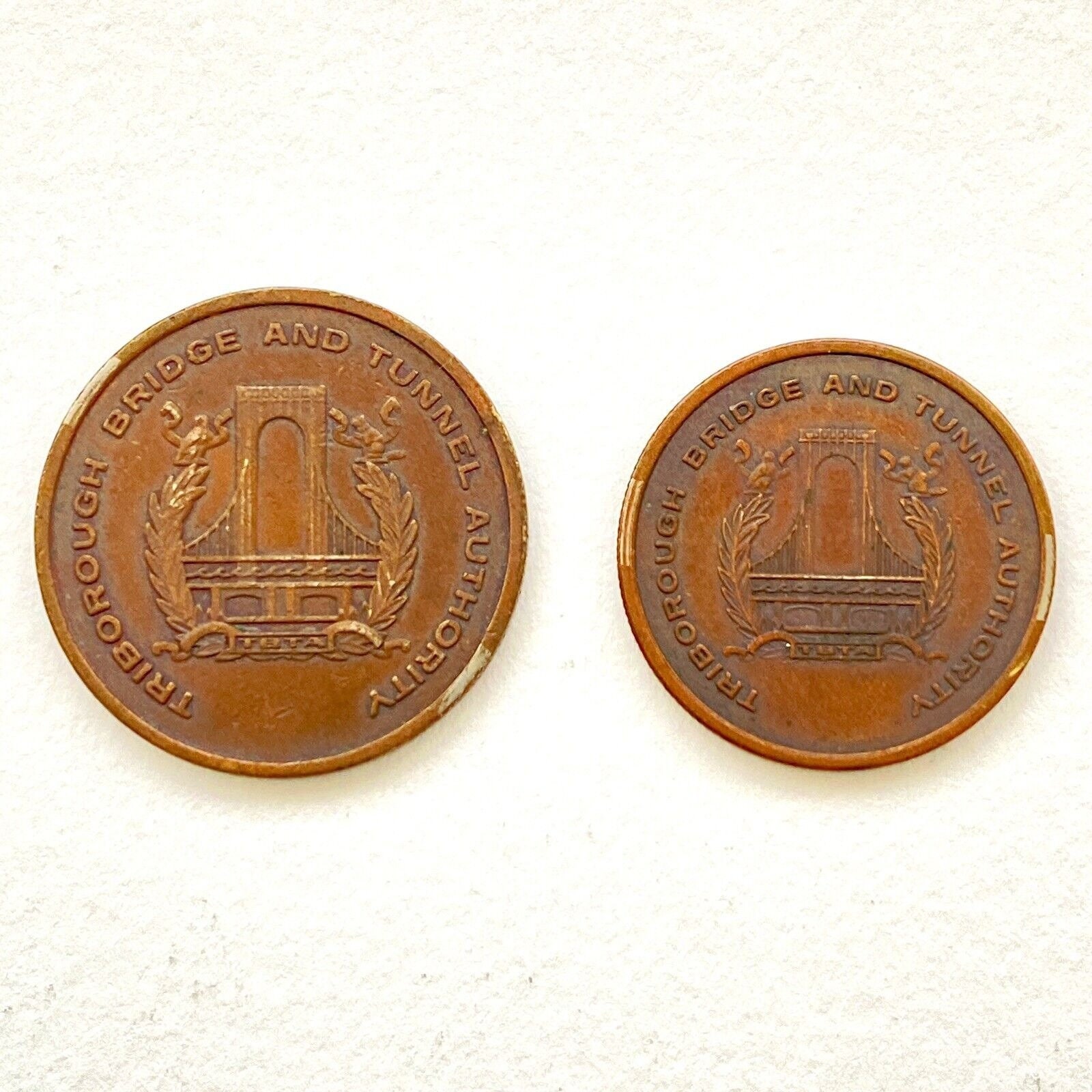 Vintage New York NY Triborough Bridge and Tunnel Authority TBTA Tokens ...