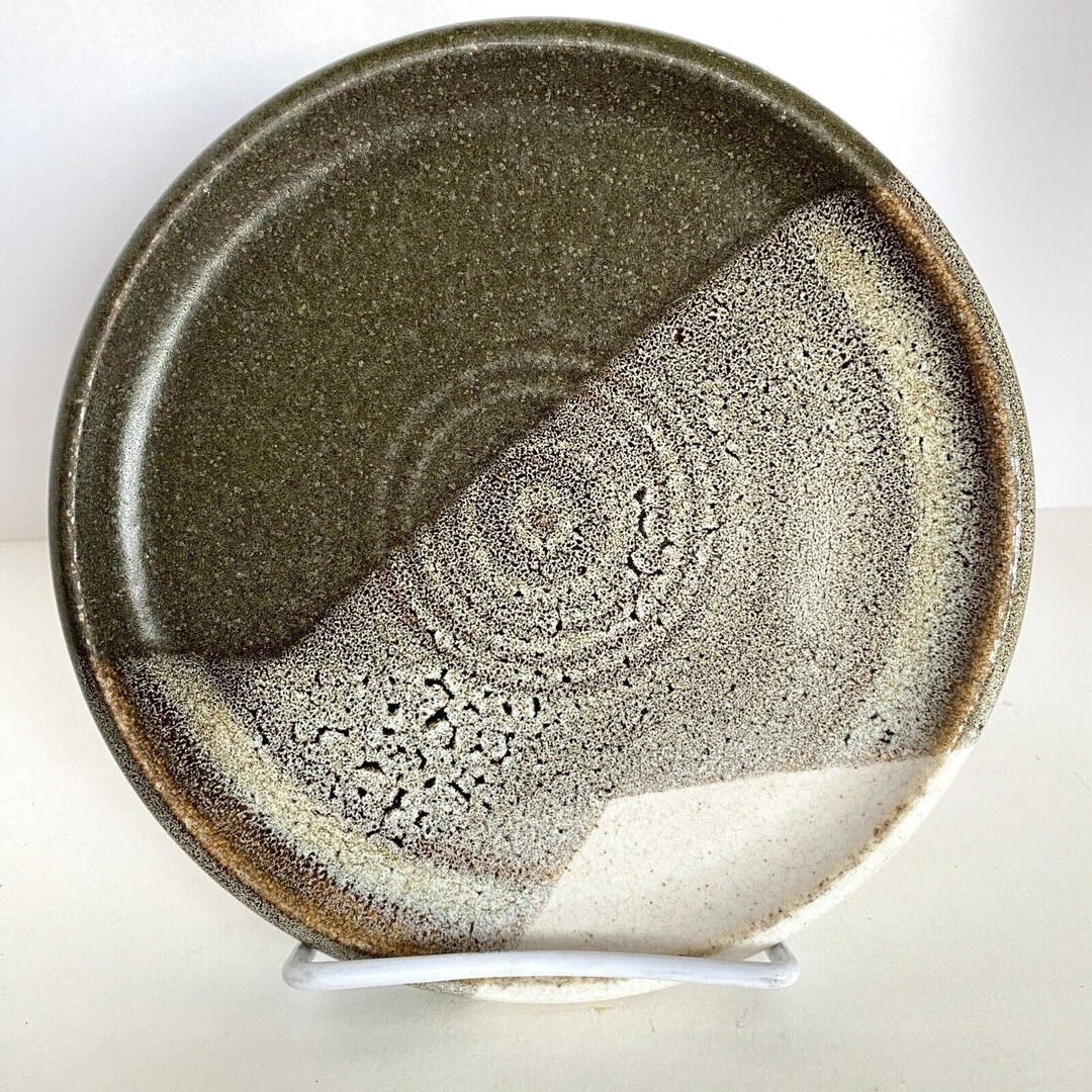 Dan Eash Pottery PA Handmade Brown Glazed Stoneware Decorative Plate ...