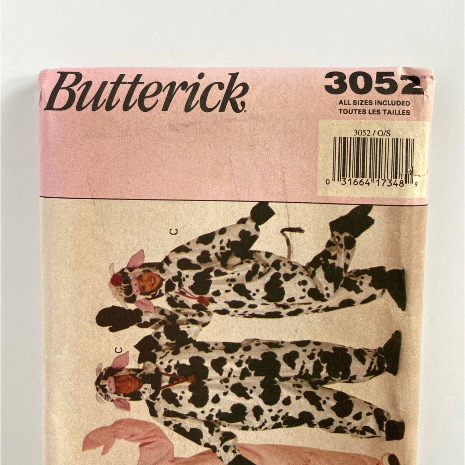 1990s Butterick Costume Patterns Cow Pig No 3052 Un Cut Adult Couples ...