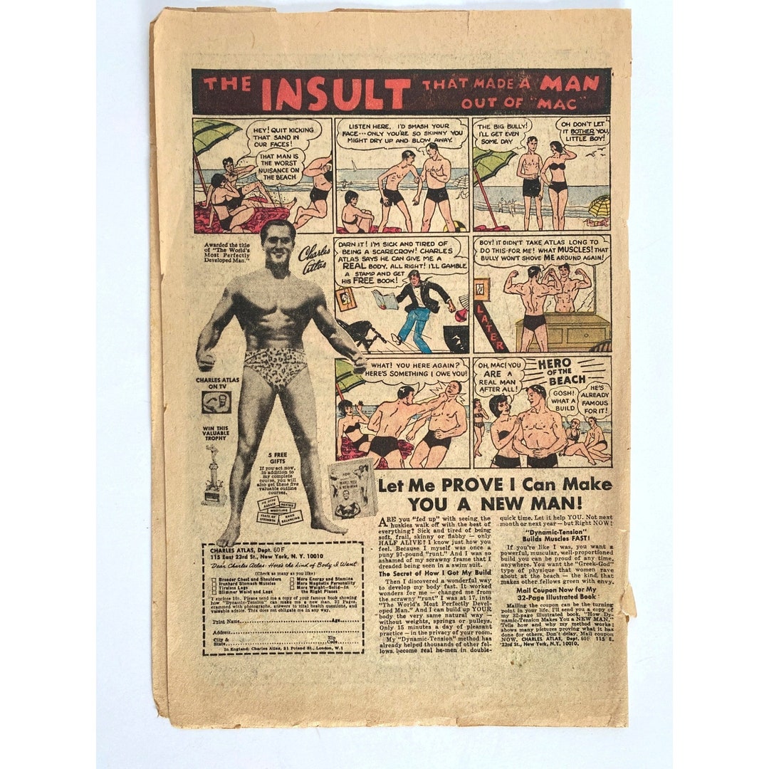 Charles Atlas Bodybuilding the Insult Ad Marvel Comic Vintage - Etsy