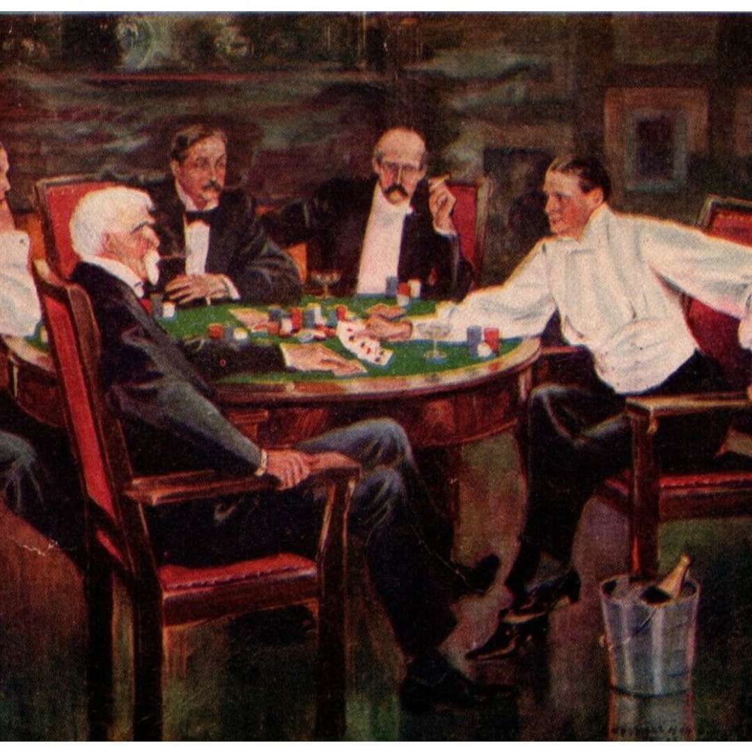 1907 Poker Game Art From the Old Man Undivided Back Postcard - Etsy