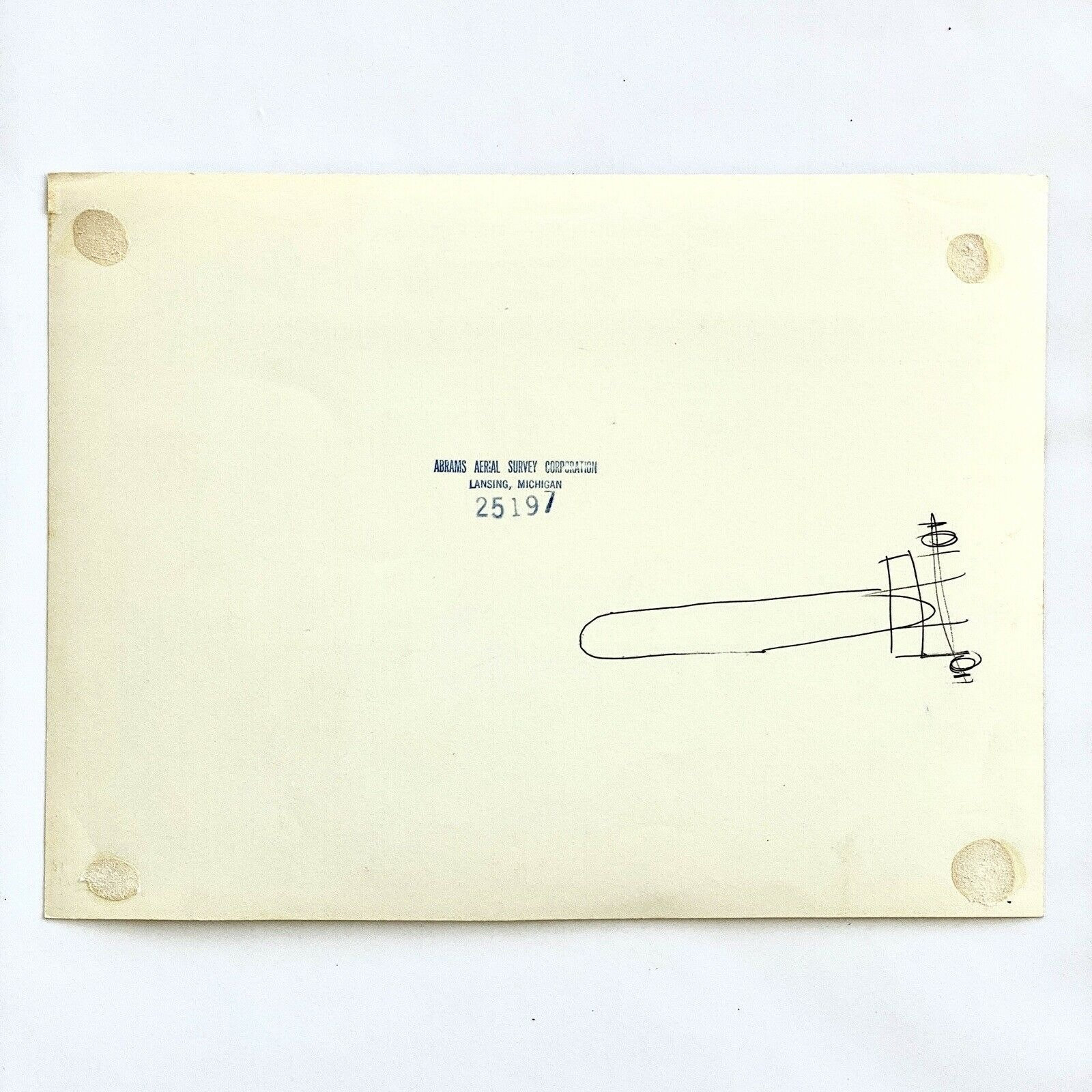RARE Vintage ABRAMS Aerial Survey Corporation Michigan Stamped P1 ...