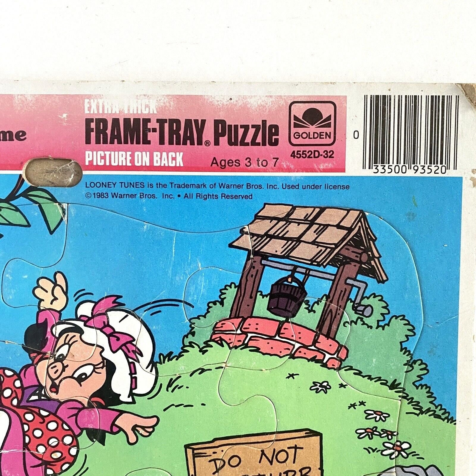 1983 Golden Looney Tunes Nursery Rhyme Time Frame Tray Puzzle - Etsy