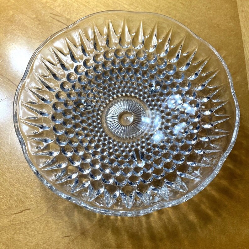 1960 Anchor Hocking Glass Teardrop Hobnail Three Footed Vintage Candy ...