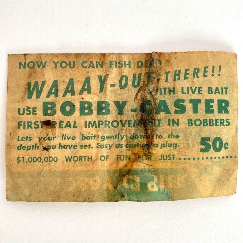 Vintage Bobby Caster Waaay Out There Bobbers Insert Paper Brochure Instructions - Etsy