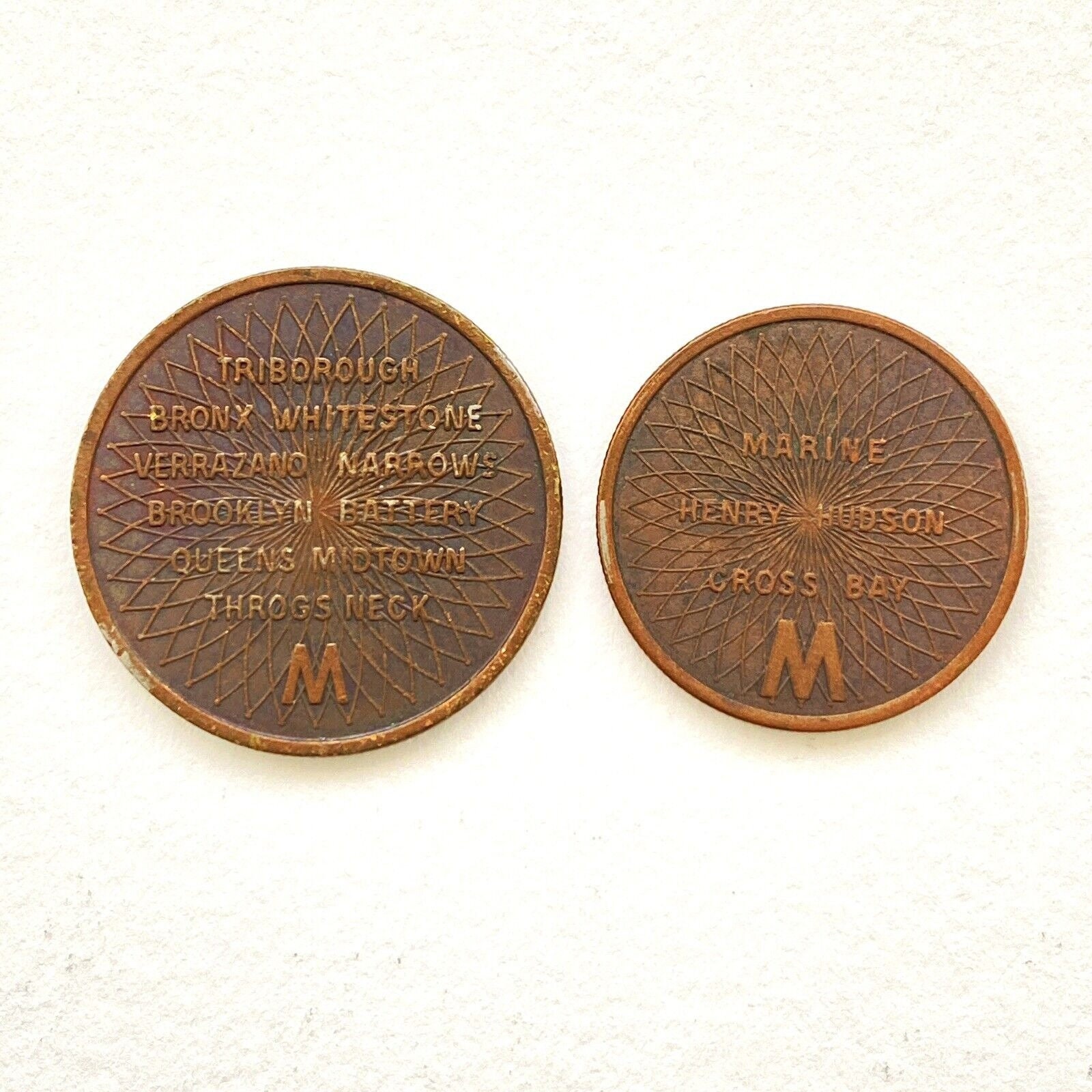 Vintage New York NY Triborough Bridge and Tunnel Authority TBTA Tokens ...