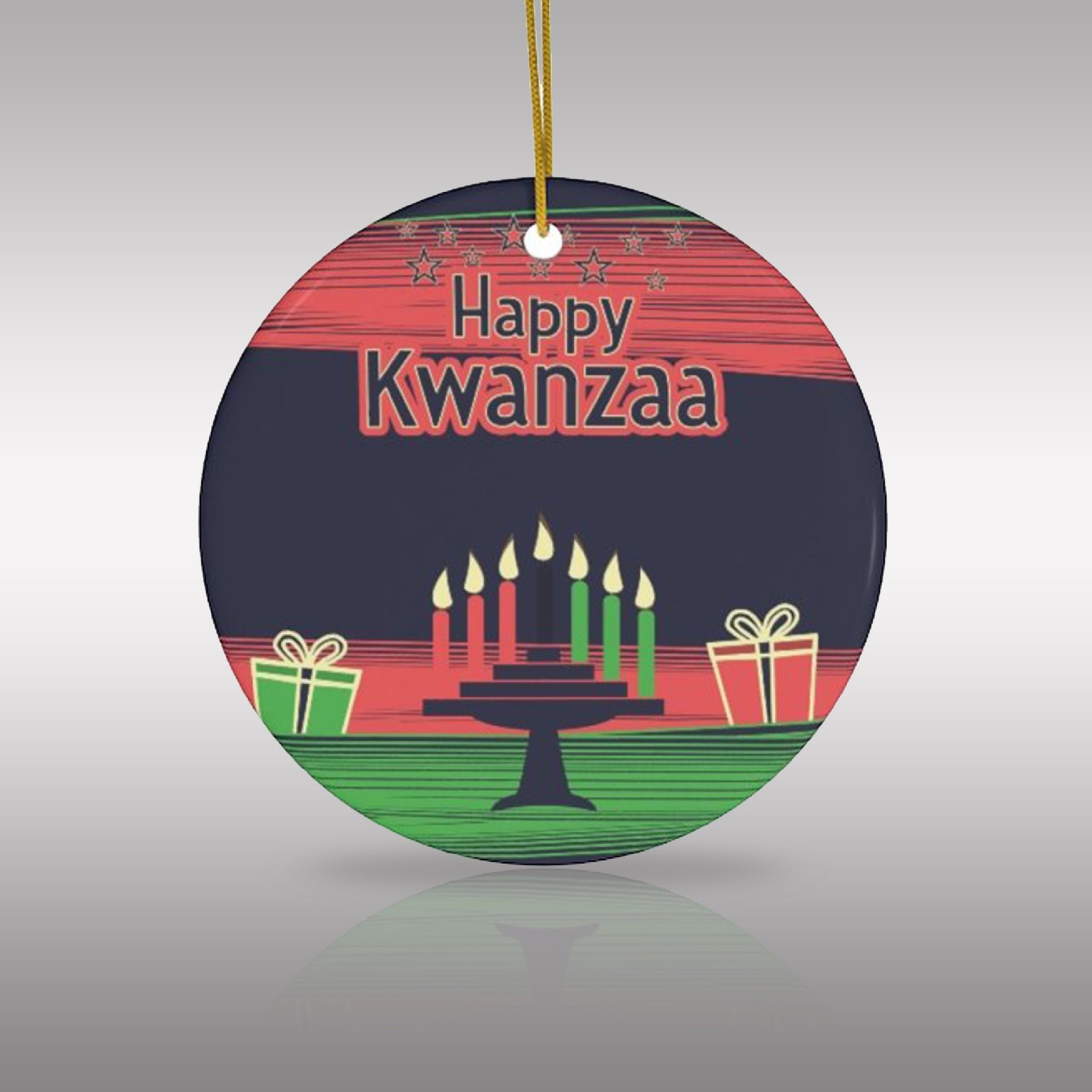 Happy Kwanzaa Ceramic Christmas Ornament, Kwanzaa Decorations for Tree ...