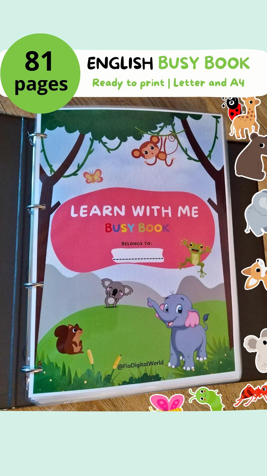 Printable Activity Book, Toddler Learning Book, Preschool Activities - Etsy