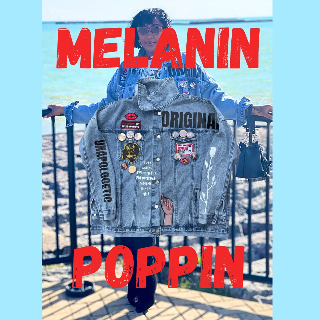 MELANIN POPPIN Denim Jacket - Etsy