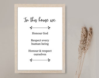 Christian House Rules - Etsy