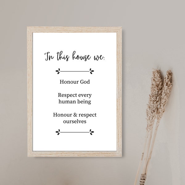 Christian Family Rules - Etsy