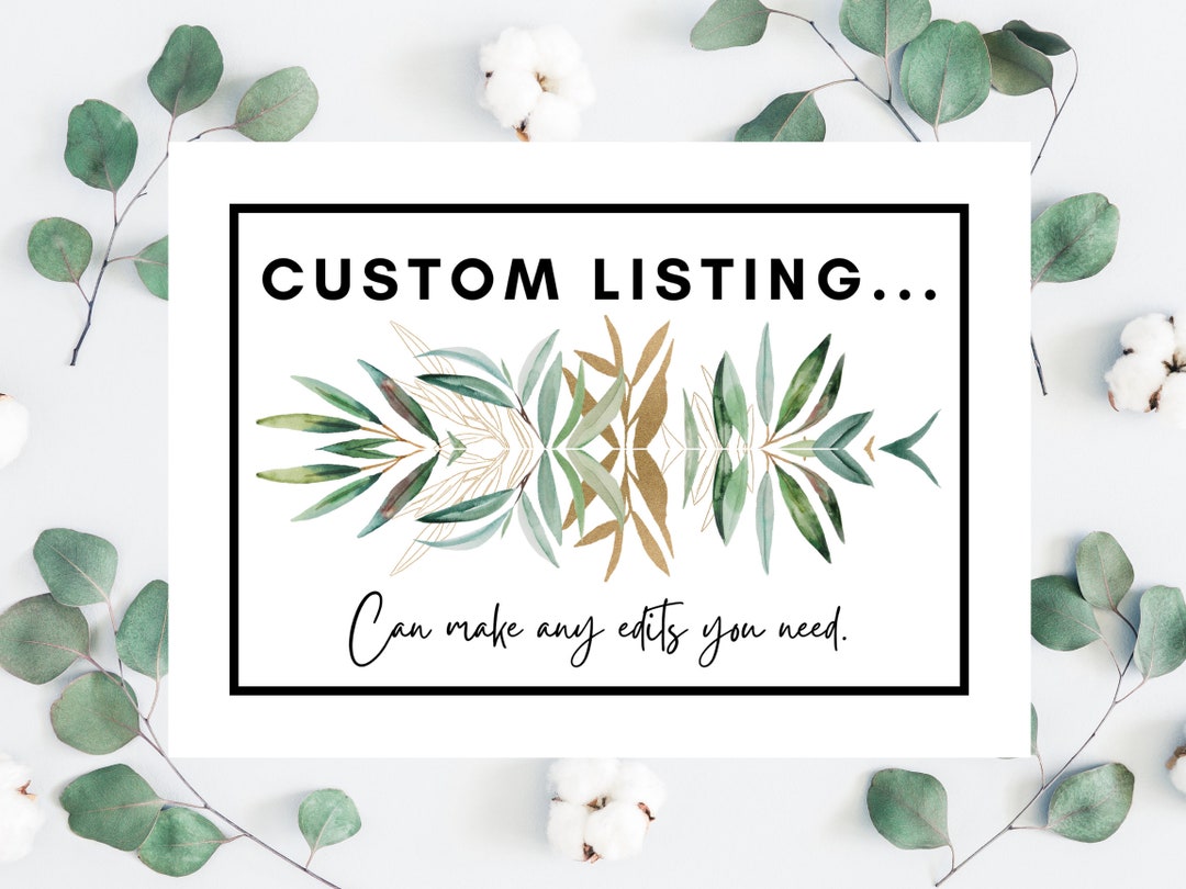 Custom Printable Listing - Etsy