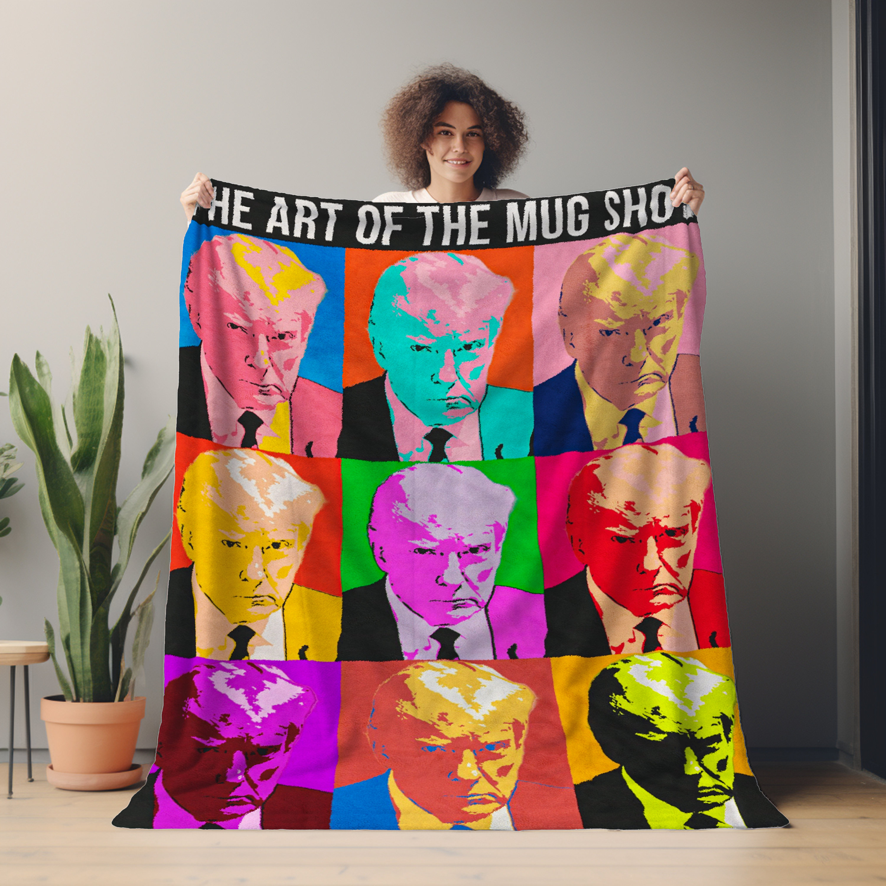 The Art of the Mug Shot - Donald Trump Mugshot Blanket | Trump Design ...