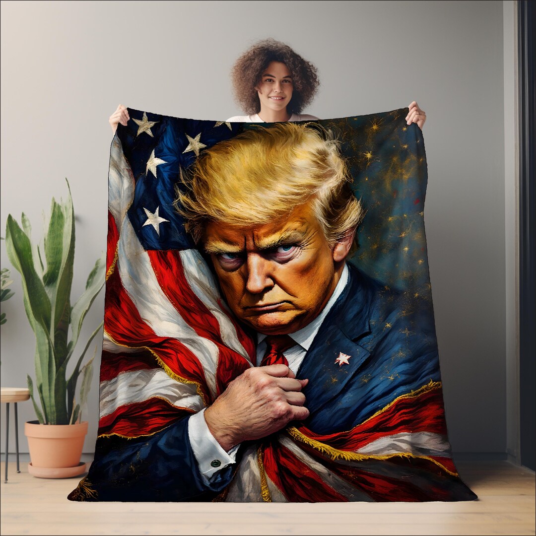 Trump 2025 Patriotic Velveteen Plush Blanket – MAGA Throw ...