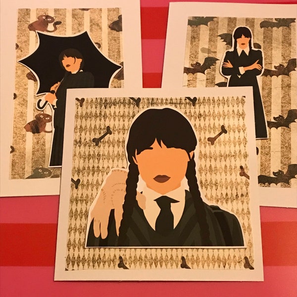 Wednesday Addams Birthday Card - Etsy UK