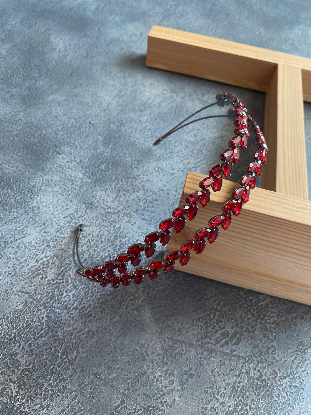 Red Crown, Red Color Crown, Engagement Crown, Wedding Crown, Crown With ...