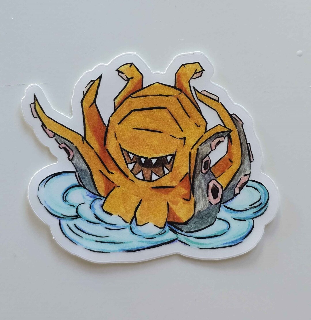 Kraken Sticker, OSRS Stickers, Octopus, Traditional Art Sticker - Etsy