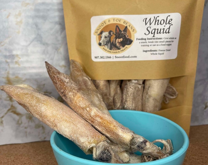 Squid Dog Treats | Whole Squid Dog Treat| Whole Fish Dog Treat | Dog ...