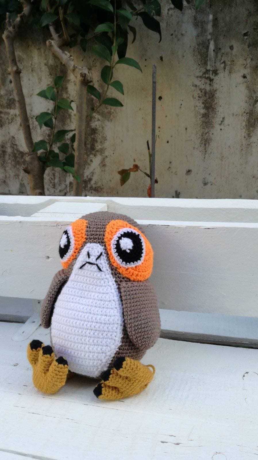 Crochet Porg Amigurumi. Handmade Porg Amigurumi. Handmade Stuffed Toys ...