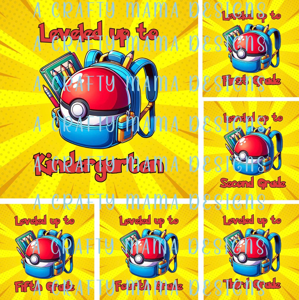 Pokemon Themed Back to School PNG - Etsy