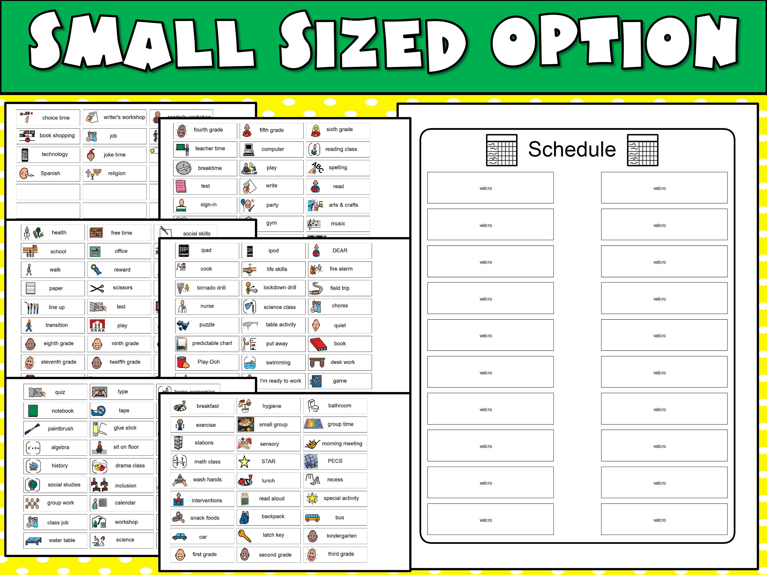 Daily Visual Schedule for Autism and Special Education: Pictures Pieces ...
