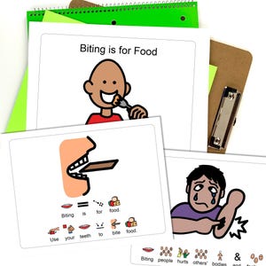 Autism Social Stories for Biting Pinching & Appropriate Touch | Calming ...