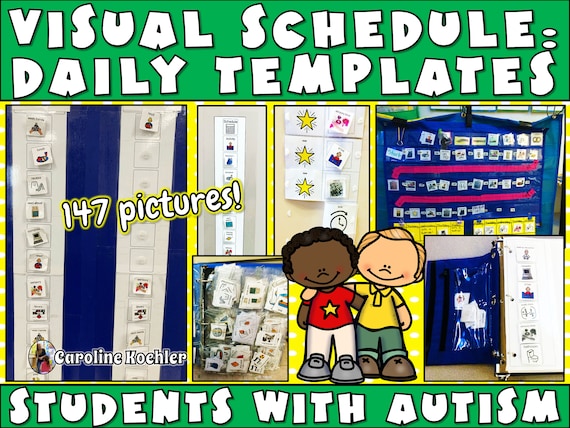 Daily Visual Schedule for Autism and Special Education: - Etsy