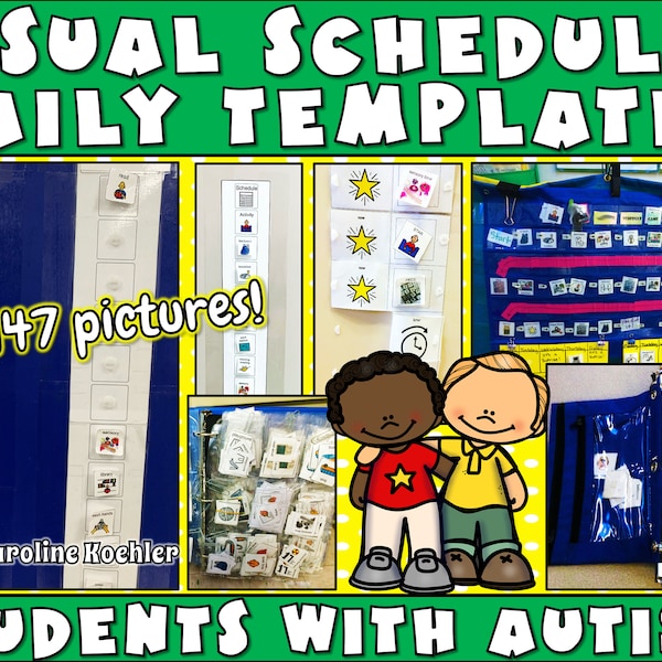 School Schedule Visual Template - Etsy