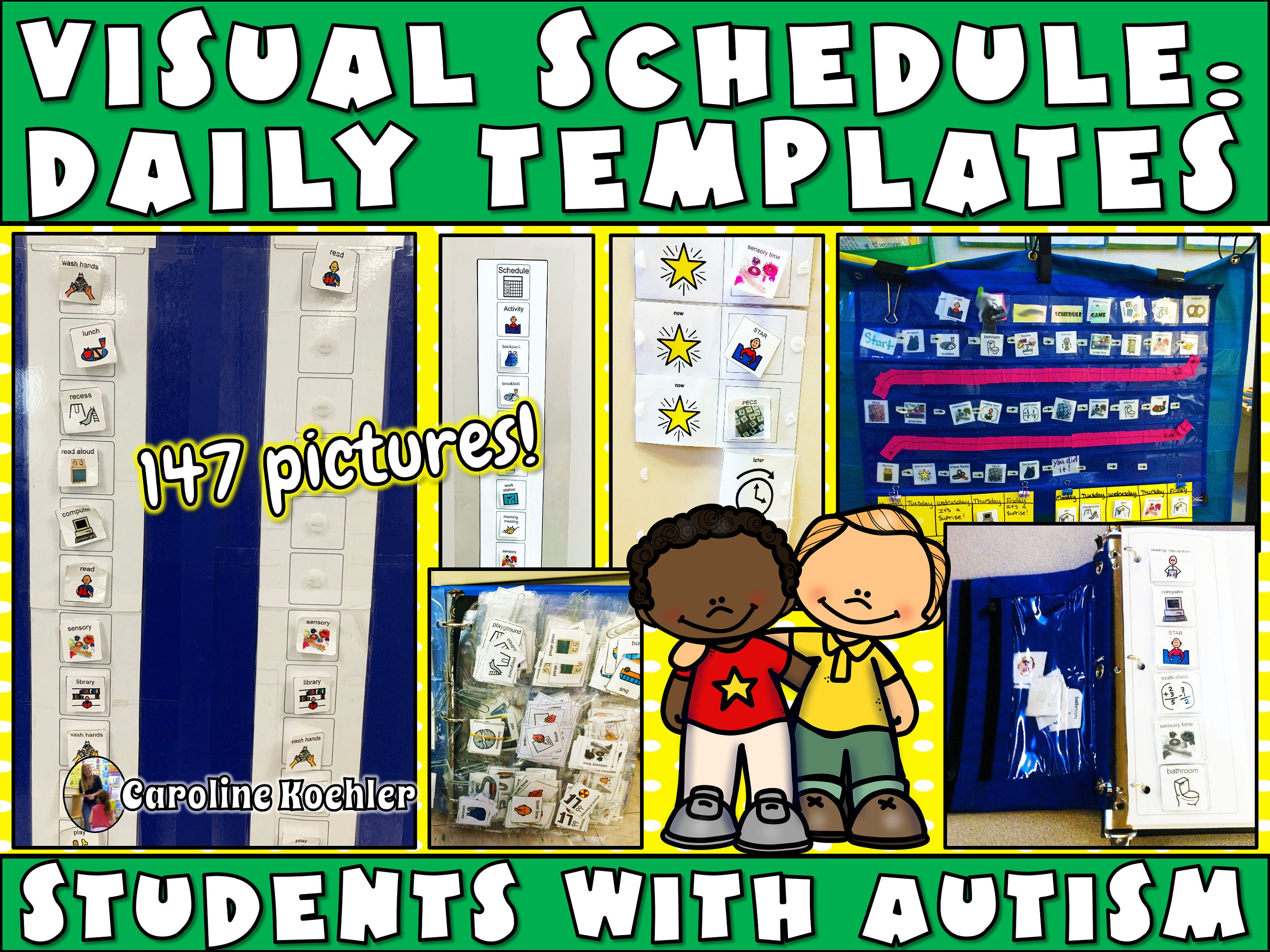 Daily Visual Schedule for Autism and Special Education: Pictures Pieces ...