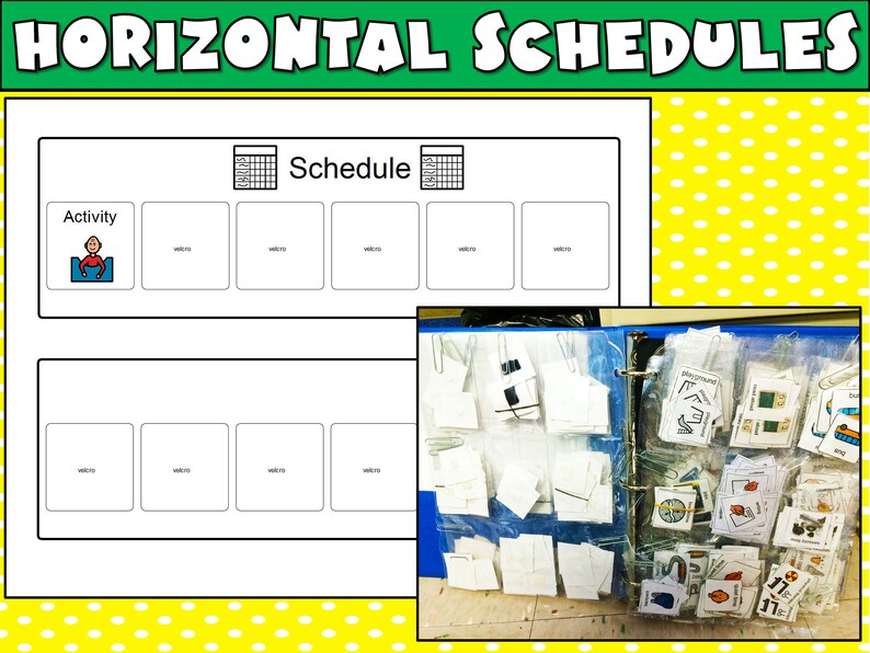 Daily Visual Schedule for Autism and Special Education: Pictures Pieces ...