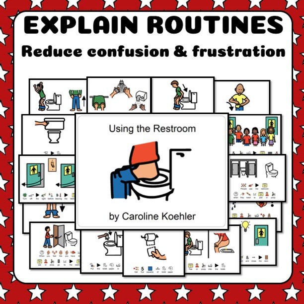 Bathroom Social Stories and Posters for Toileting Hygiene Autism ...