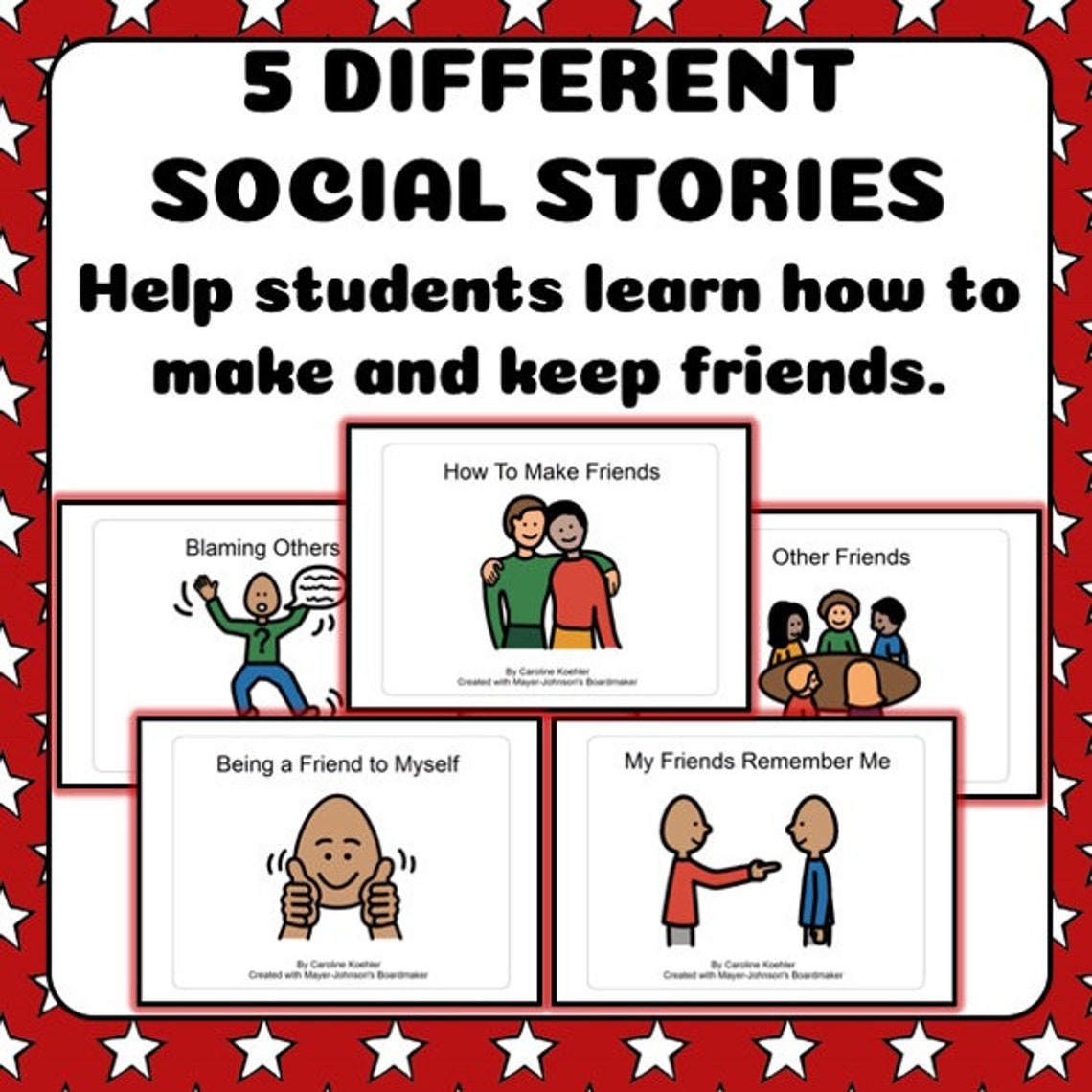 Social Stories for Having Friends | Autism Social Story Set About ...