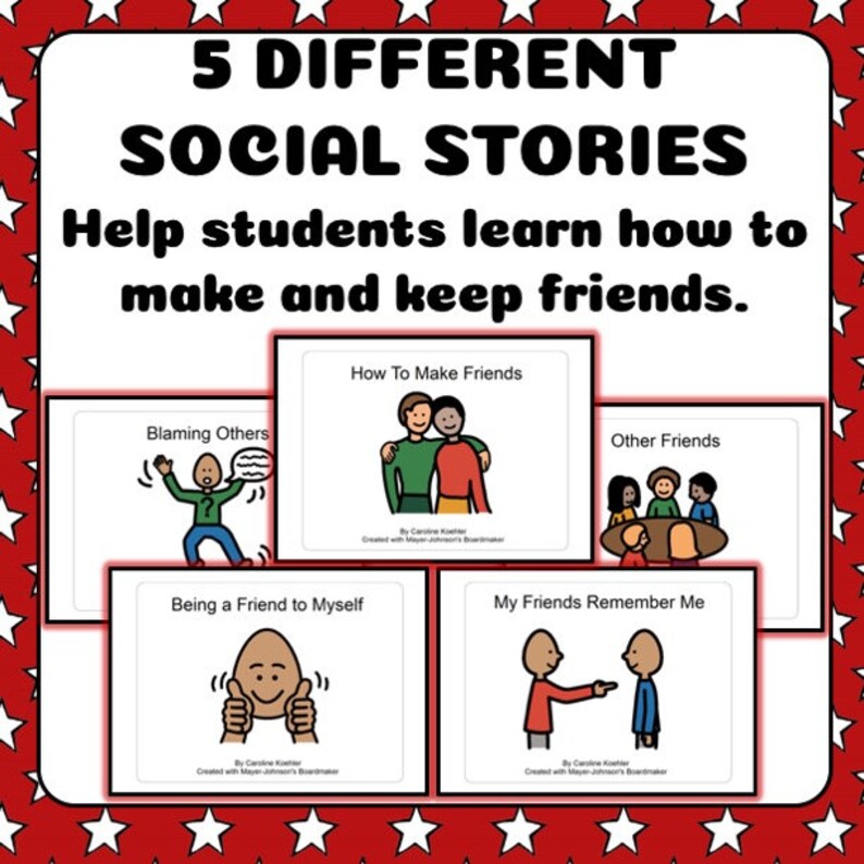 Social Stories for Having Friends | Autism Social Story Set About ...