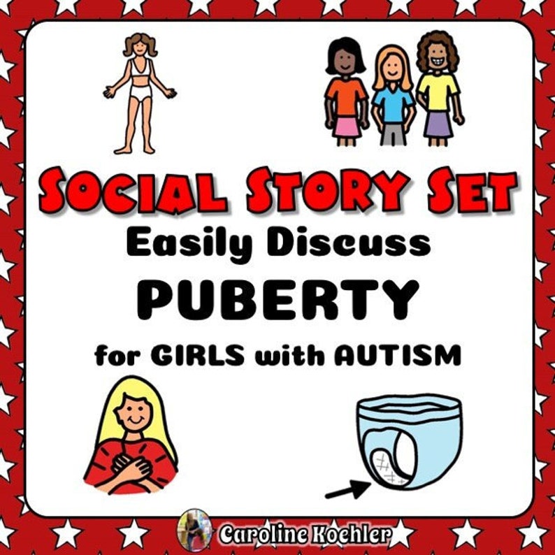 Social Story Set for Growing up Girls in Puberty Social Stories Autism ...
