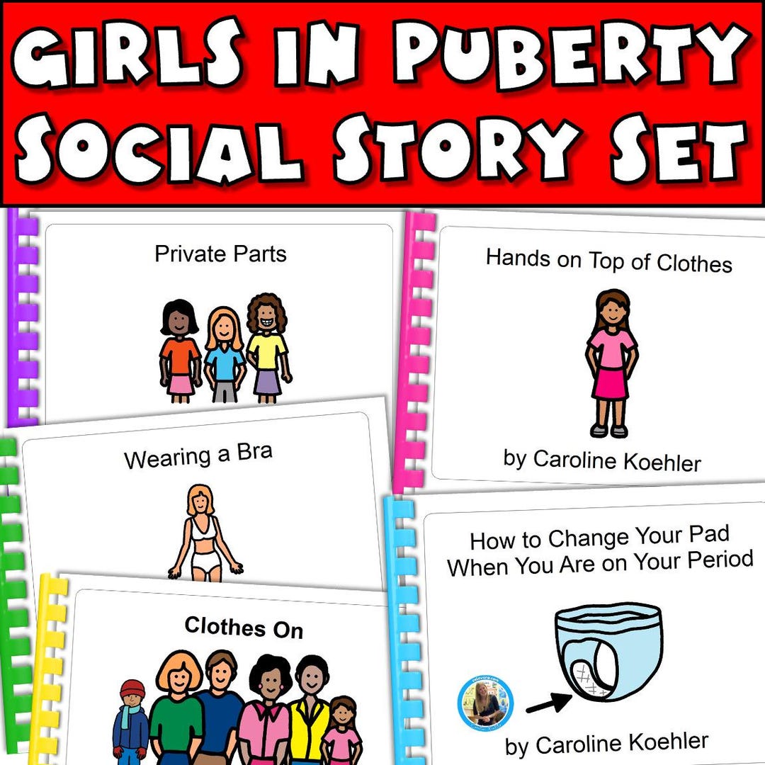 Girls Puberty Social Stories Autism Printable Period Hygiene Private ...