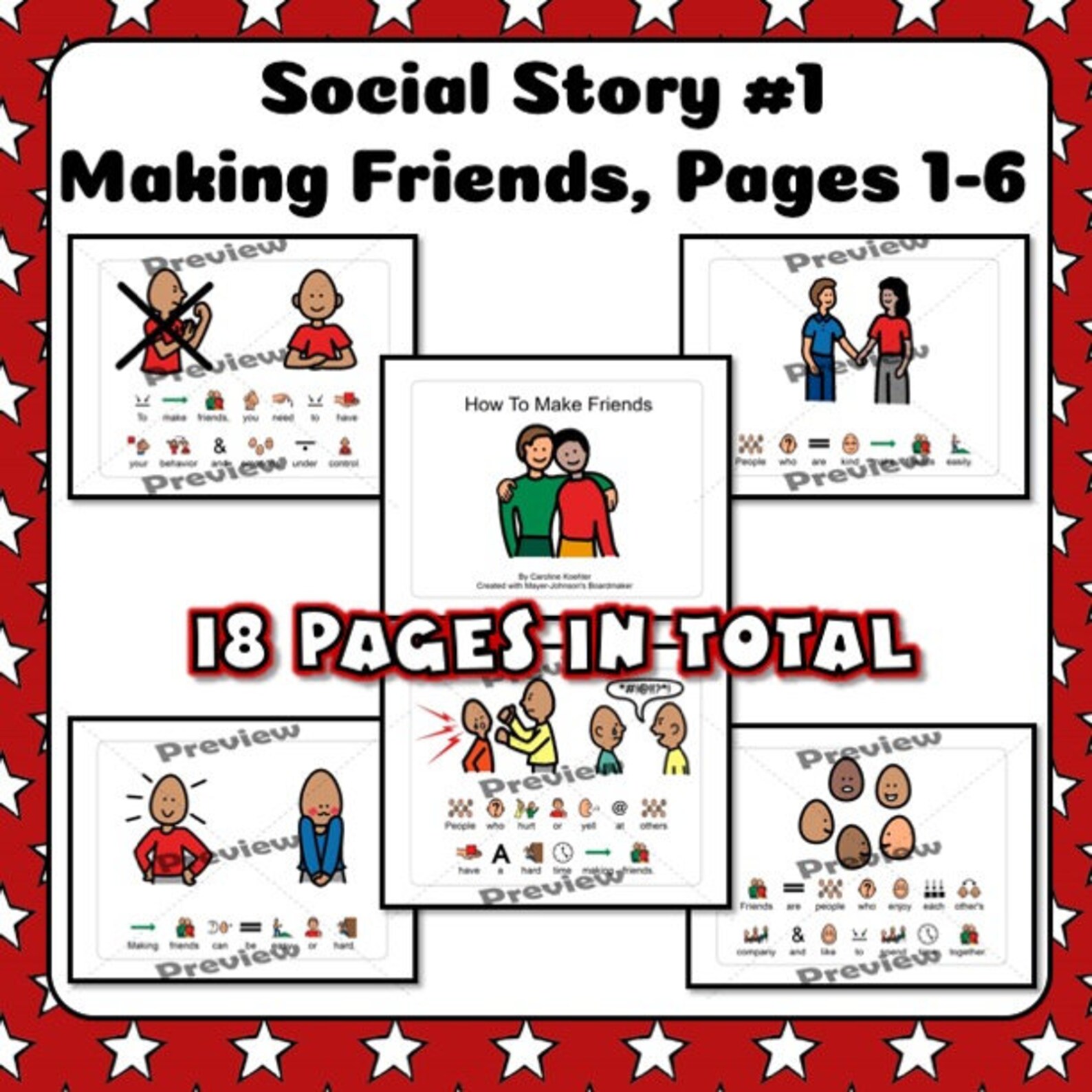 Social Stories for Having Friends | Autism Social Story Set About ...