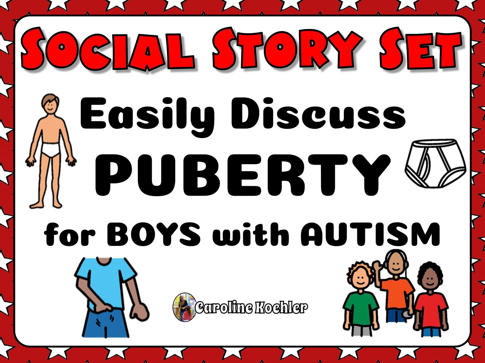 Puberty Social Story Set for Boys Growing up | Boys in Puberty Social ...