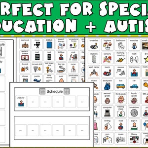 Daily Visual Schedule for Autism and Special Education: Pictures Pieces ...