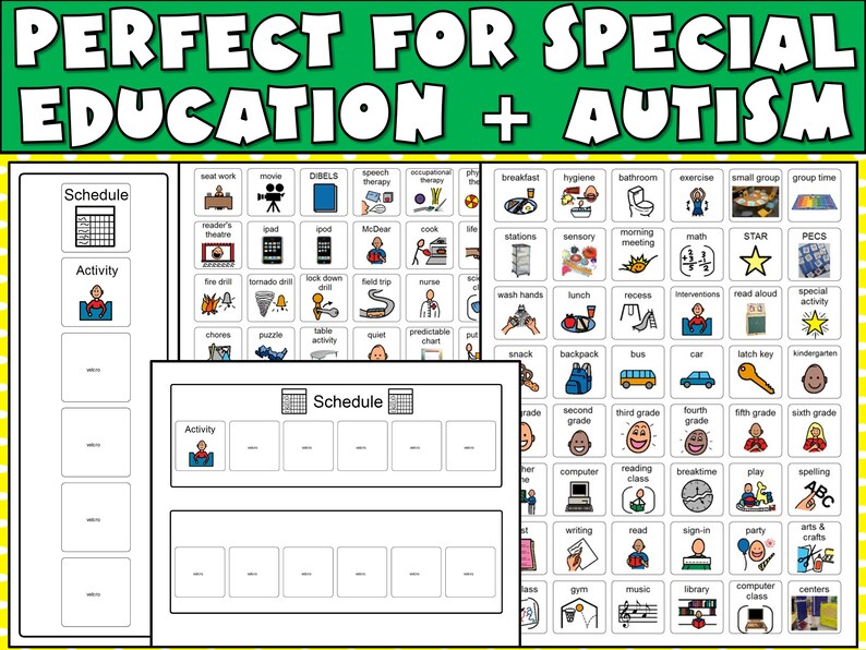 Daily Visual Schedule for Autism and Special Education: Pictures Pieces ...