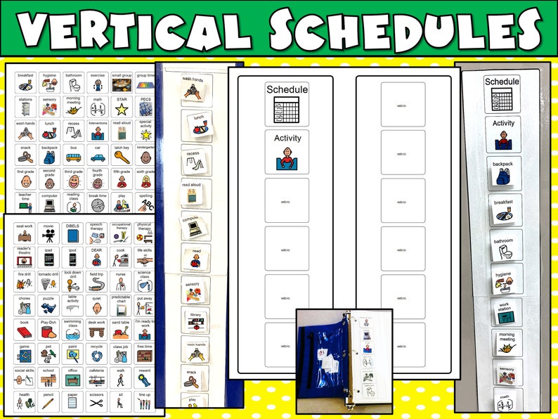Daily Visual Schedule for Autism and Special Education: Pictures Pieces ...