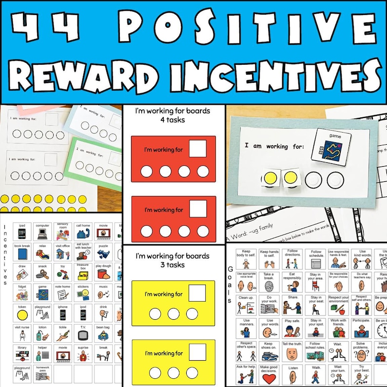Autism Token Board I Am Working for Printable & Digital Behavior Chart ...