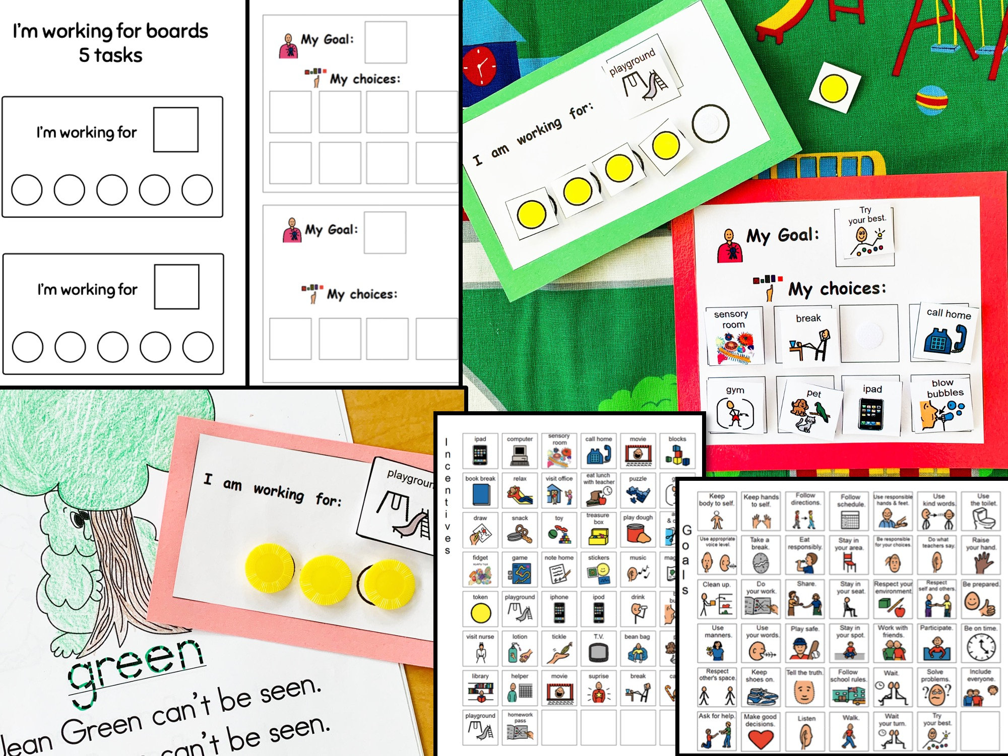 I'm Working for Board: Positive Behavior Token Charts | I Am Working ...