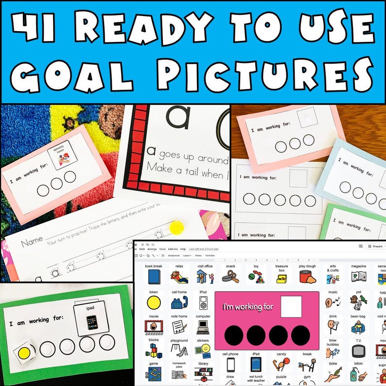 Autism Token Board I Am Working for Printable & Digital Behavior Chart ...