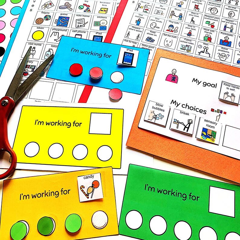 Autism Token Board I Am Working for Printable & Digital Behavior Chart ...
