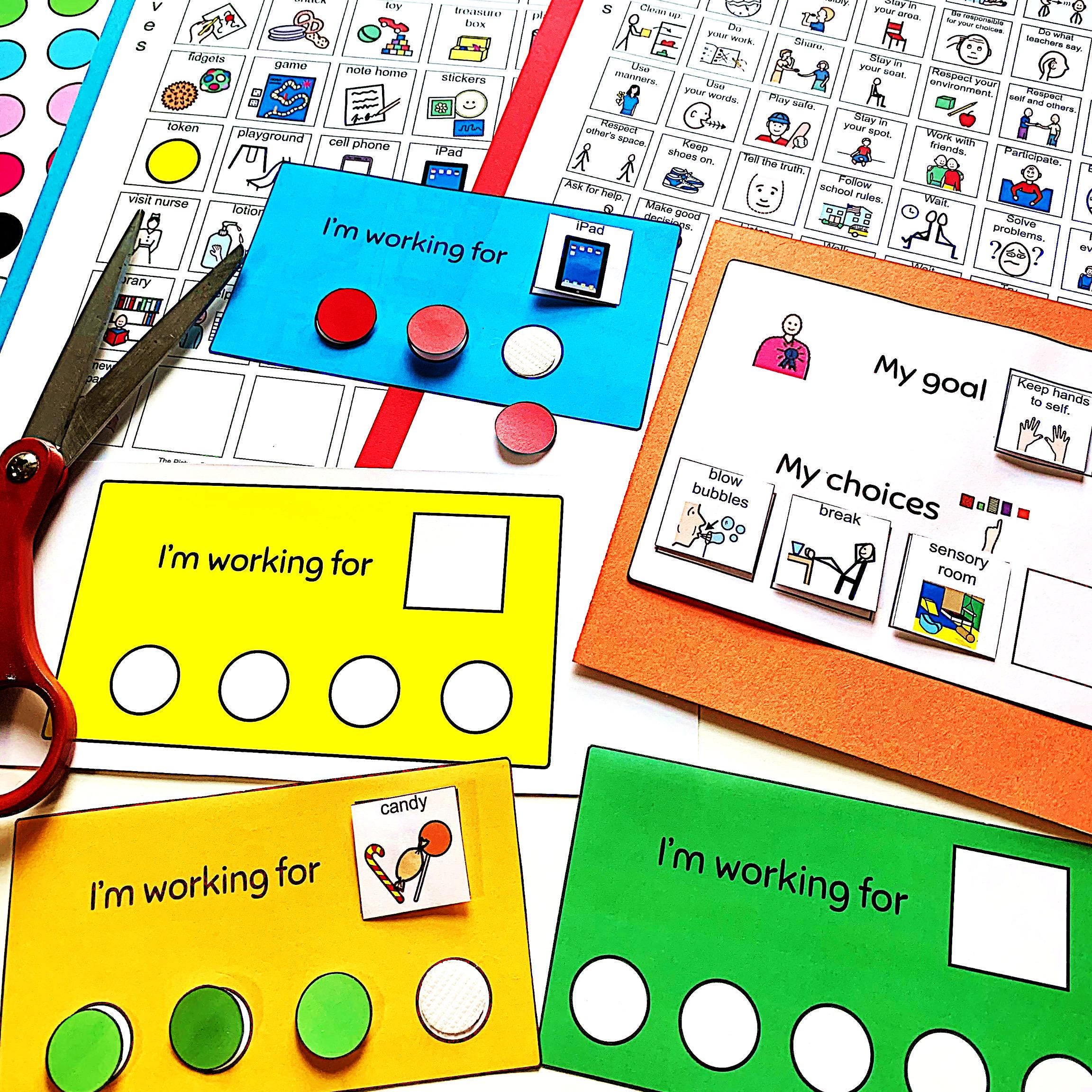 Autism Token Board I Am Working for Printable & Digital Behavior Chart ...