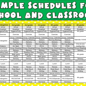 Daily Visual Schedule for Autism and Special Education: Pictures Pieces ...