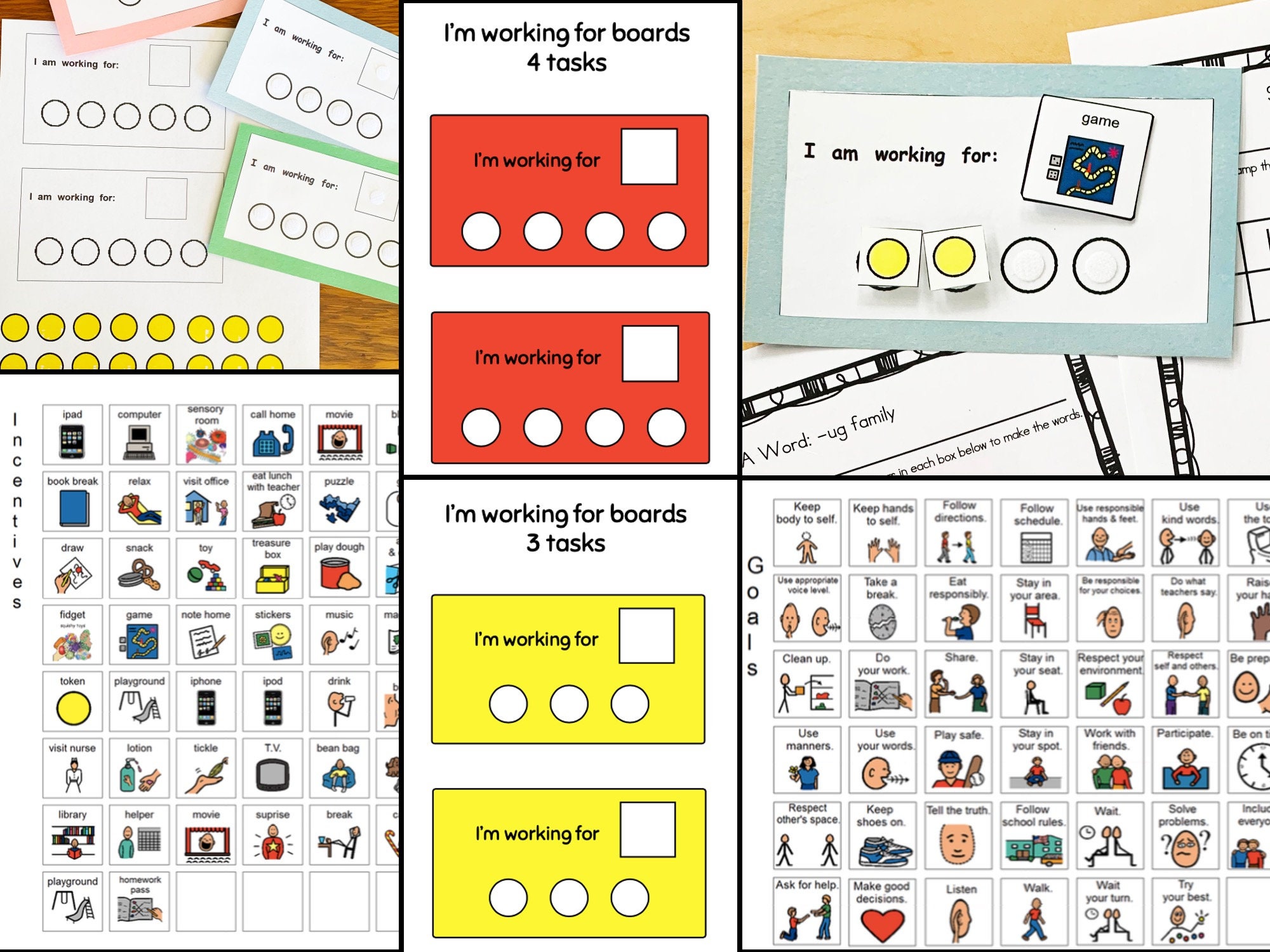 I'm Working for Board: Positive Behavior Token Charts | I Am Working ...